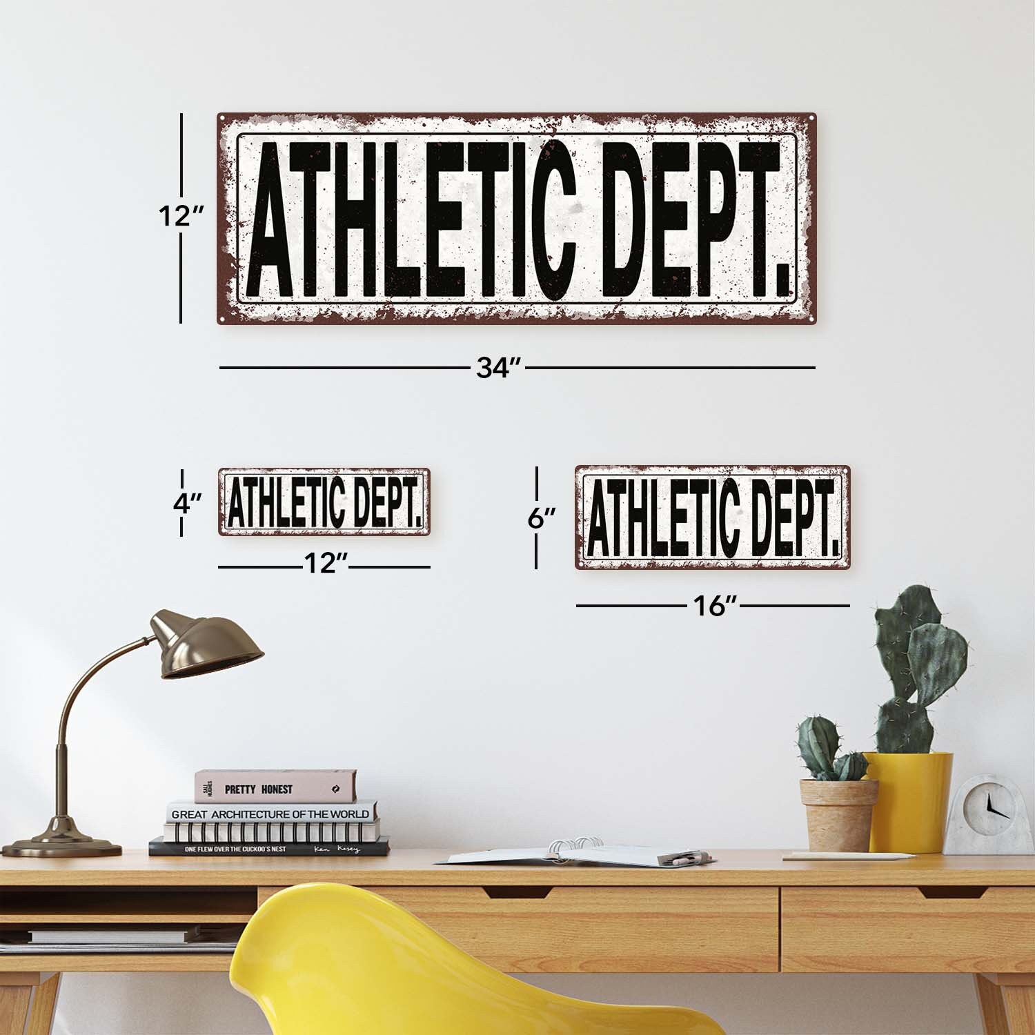 Athletic Dept Metal Street Sign Rustic Vintage | Etsy