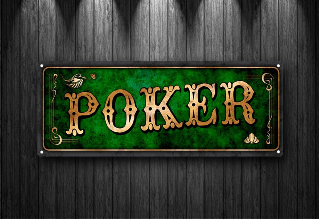 Poker Art Deco Metal Sign Vintage Retro MEM2097 - Etsy
