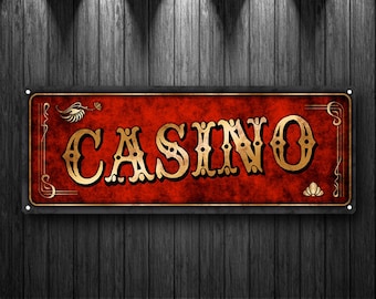 Poker Art Deco Metal Sign Vintage Retro MEM2097 | Etsy