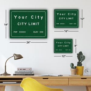 CUSTOM City Limit Sign Canvas Wall Décor for Home Wedding - Etsy