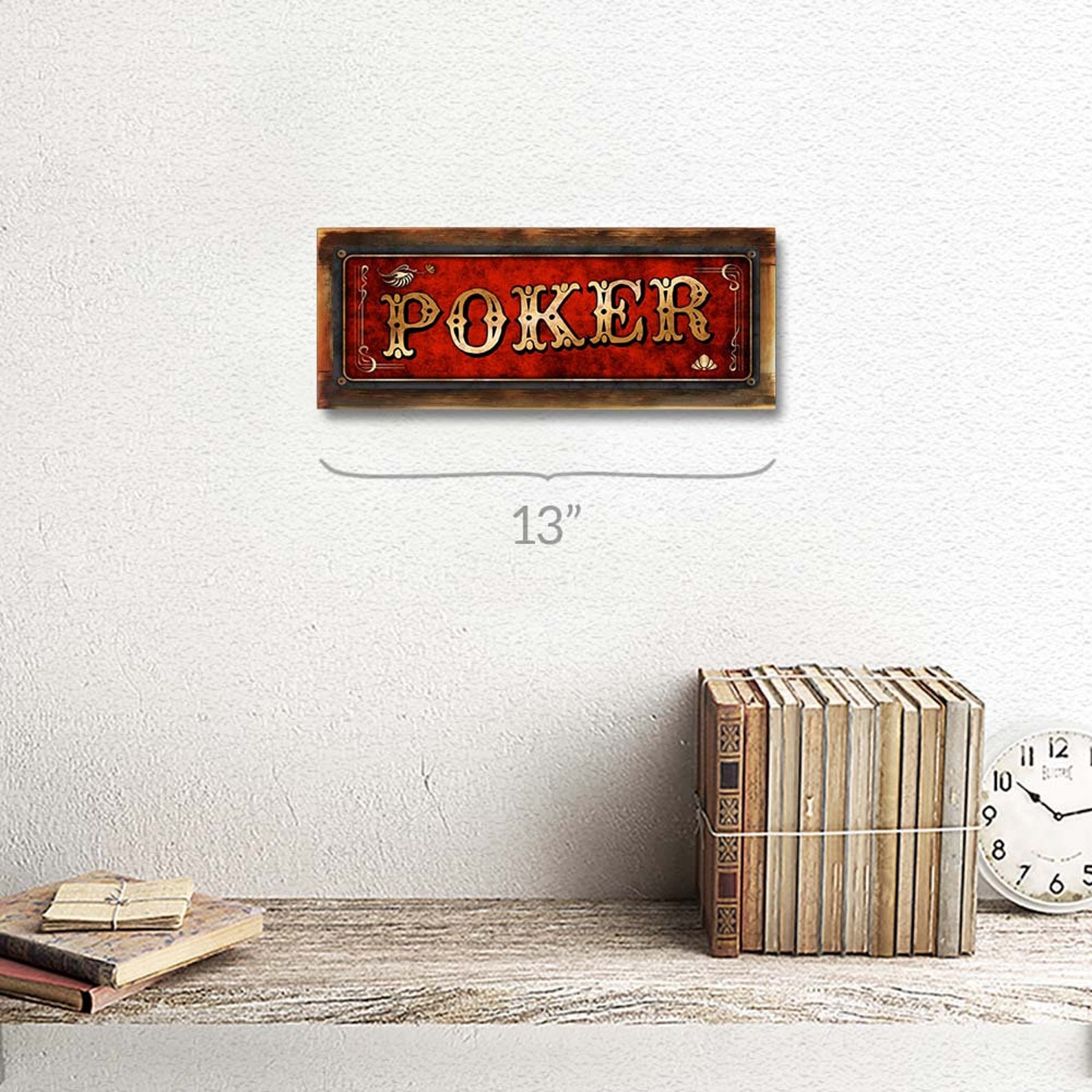 Red Poker Metal Sign Wall Decor for Mancave Den or Gameroom - Etsy