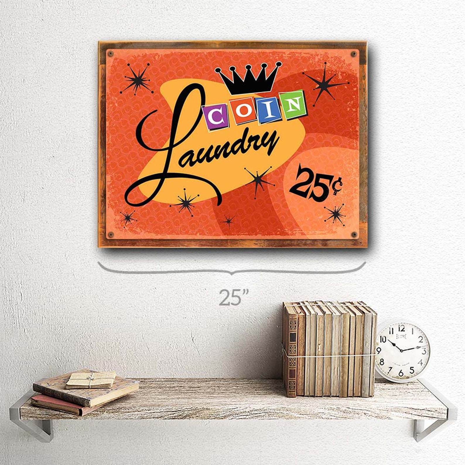 Orange Coin Laundry Metal Sign Wall Decor for Bath or Laundry | Etsy
