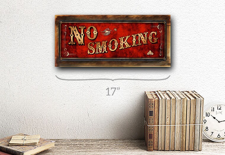 No Smoking Metal Sign Mancave Vintage Retro Art Décor Bar | Etsy