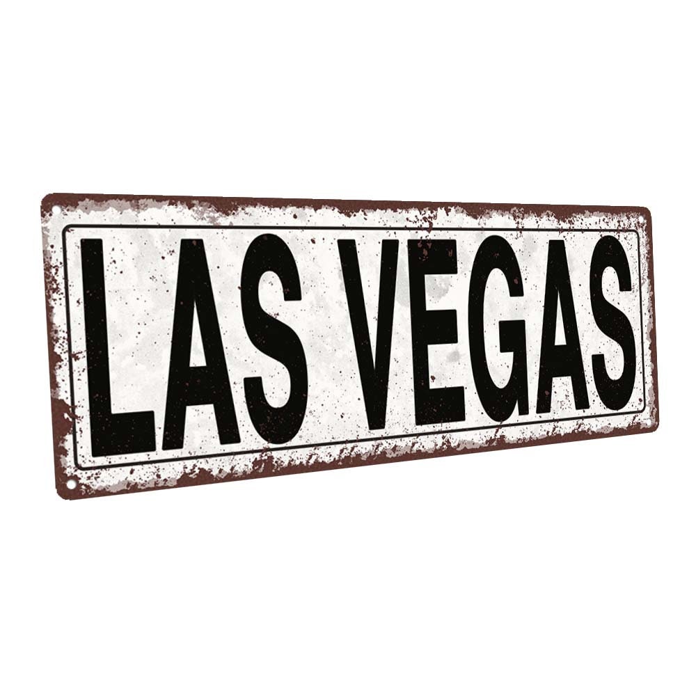 Las Vegas Metal Street Sign Rustic Vintage | Etsy