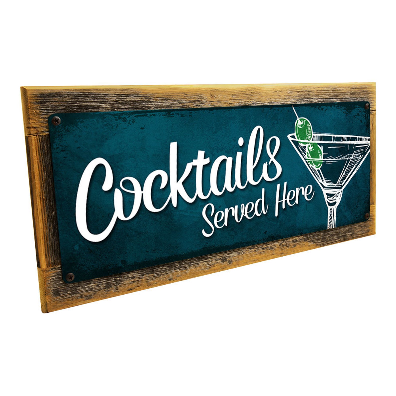 Cocktails Served Here Metal Sign Wall Decor for Home and - Etsy.de