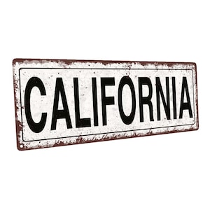 California Metal Street Sign, Rustic, Vintage - Etsy
