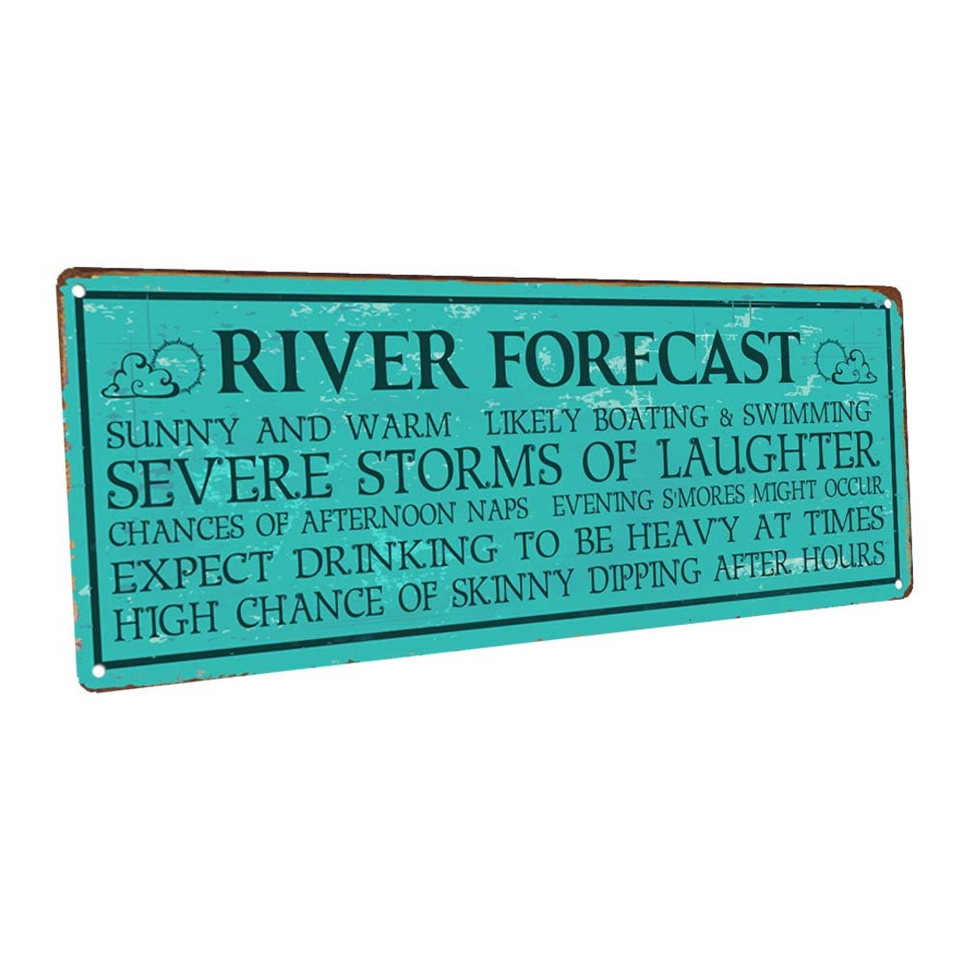 River Forecast Metal Sign; Wall Decor for Vacation Home - Etsy