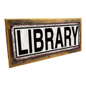 Library Metal Sign; Wall Decor for Home and Office - Etsy
