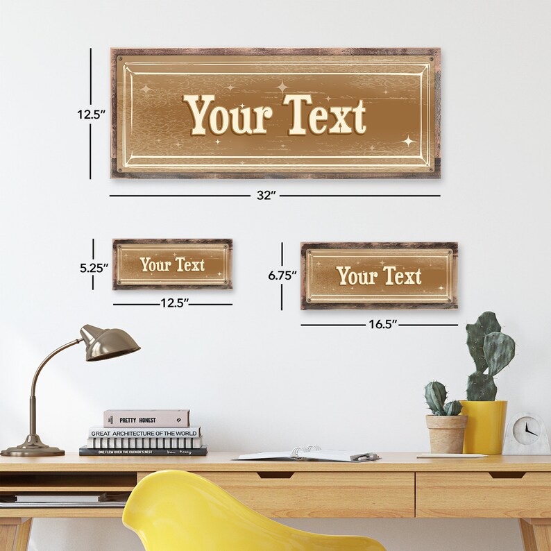 CUSTOM Metal Sign in Cute, Shabby Chic Design, Multiple Colors ...