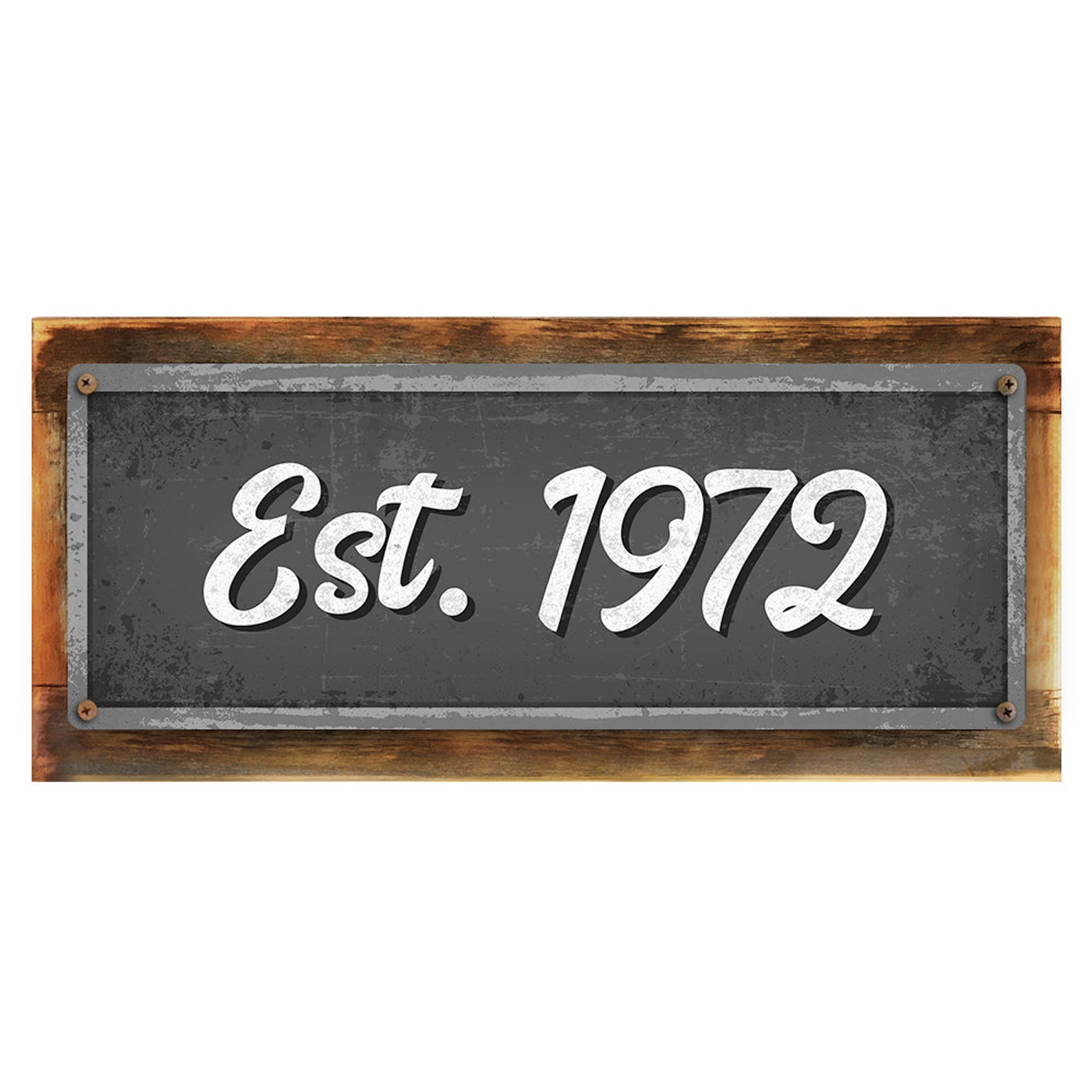CUSTOM Retro Established Year Metal Sign; Wall Decor for Home and ...