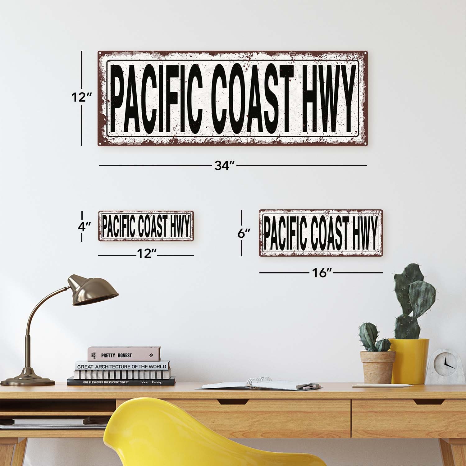 Pacific Coast Highway Metal Street Sign, Rustic, Vintage - Etsy