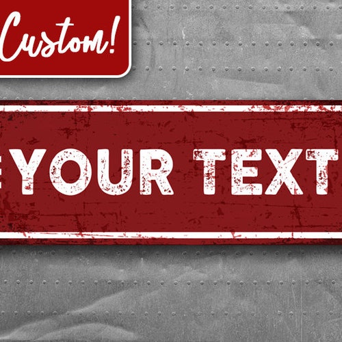 CUSTOM Metal Street Sign Vintage Retro Rusted Personalized - Etsy