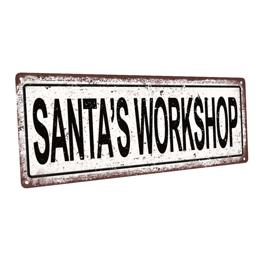 Santa’s Workshop Metal Sign; Wall Decor for Seasonal Ocassions - Etsy