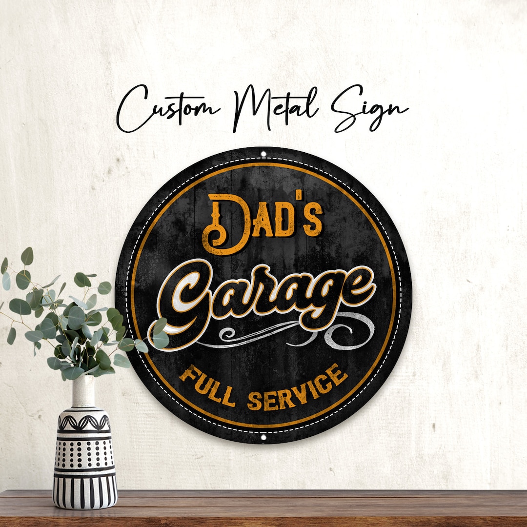 Custom Full Service Garage Metal Sign, for Shop, Patio, Workshop ...