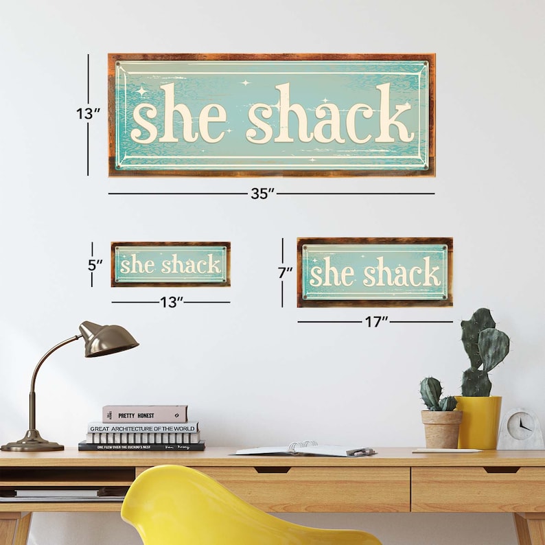 She Shack Metal Sign Wall Decor for Bath or Laundry - Etsy