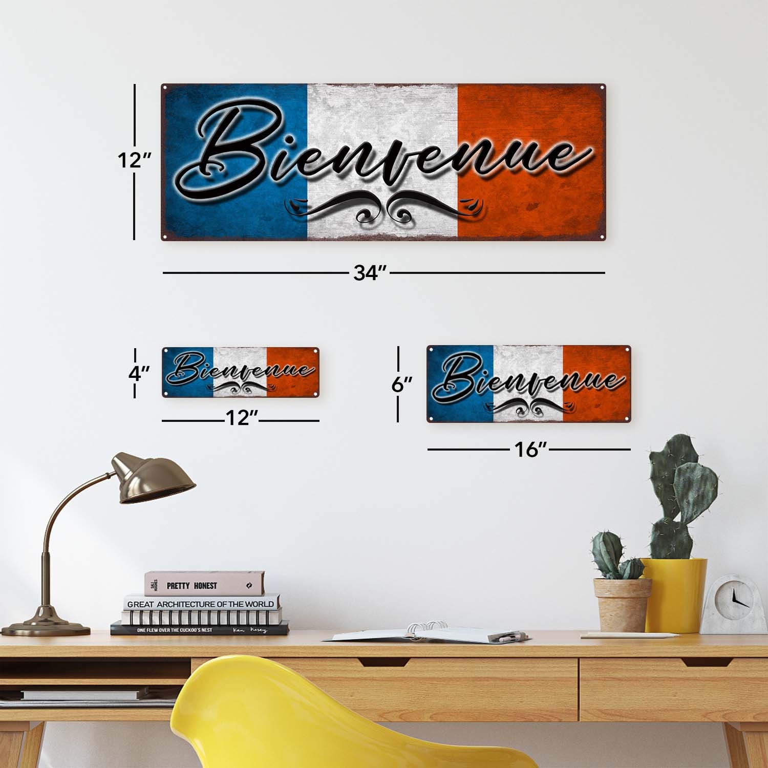 Bienvenue French Welcome Metal Sign Wall Decor for Kitchen | Etsy