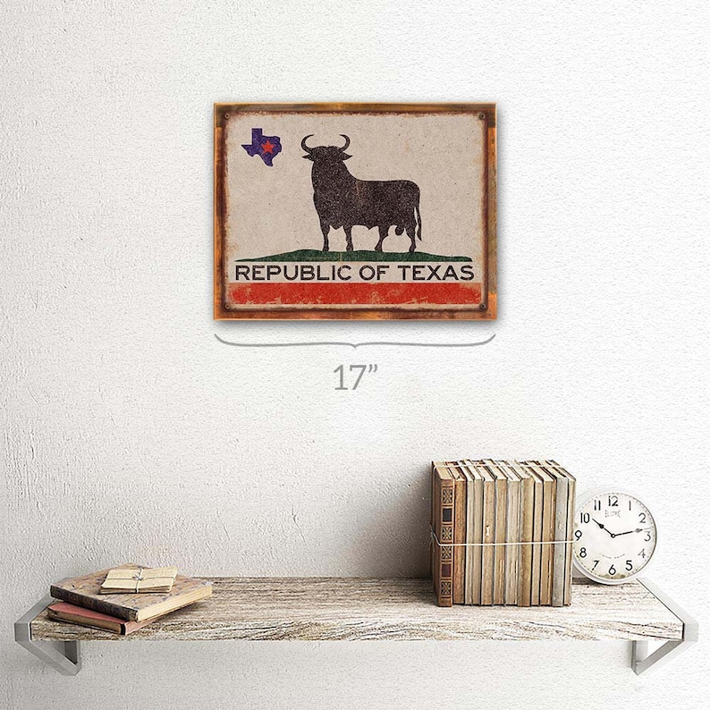 Republic of Texas Flag Metal Sign Wall Decor for Home and - Etsy