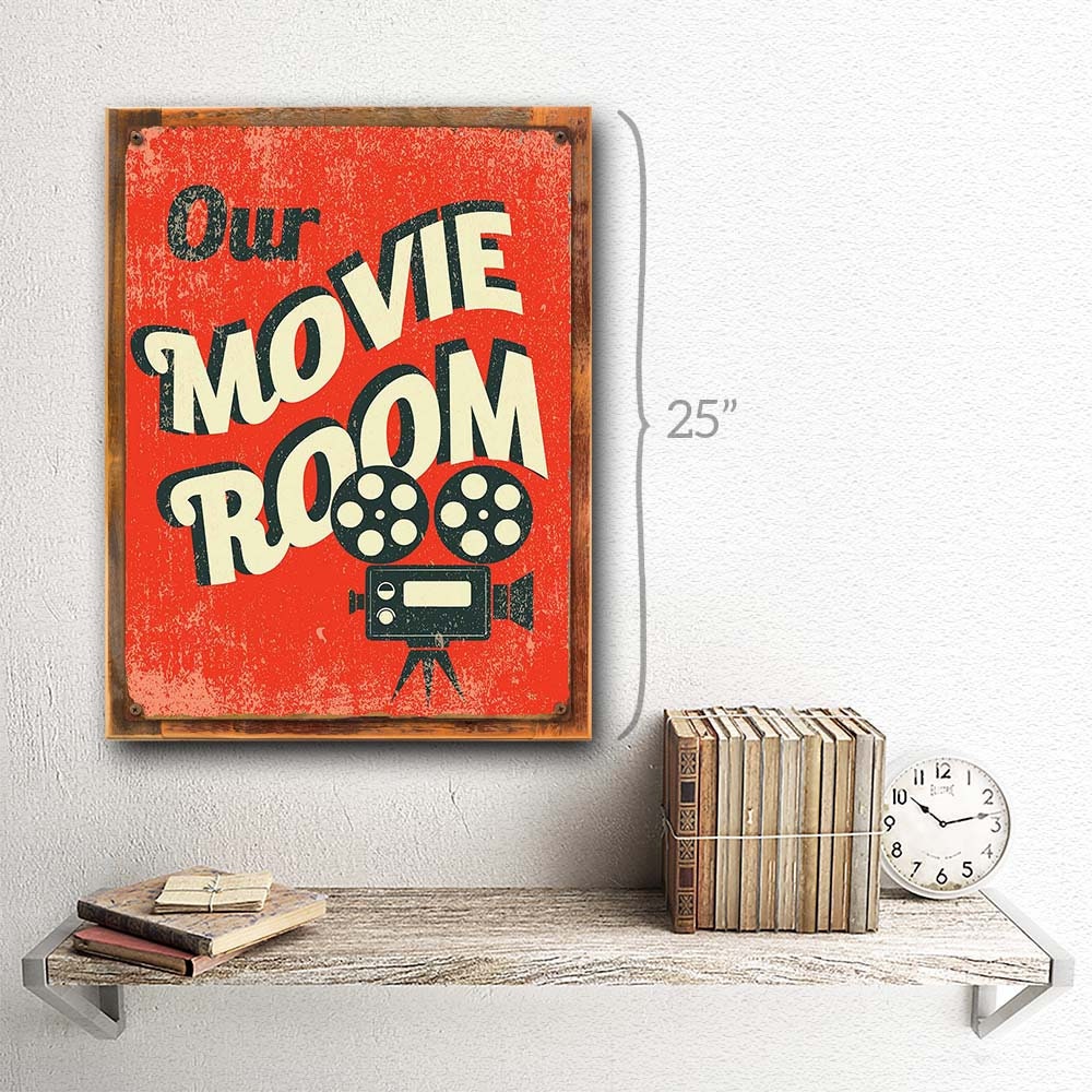 Our Movie Room Metal Sign Wall Decor for Home Theater or | Etsy