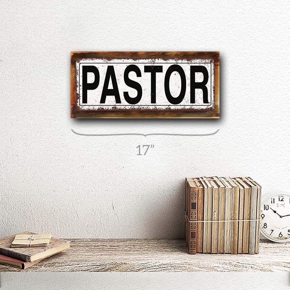 Pastor Metal Sign Wall Decor for Home and Office | Etsy