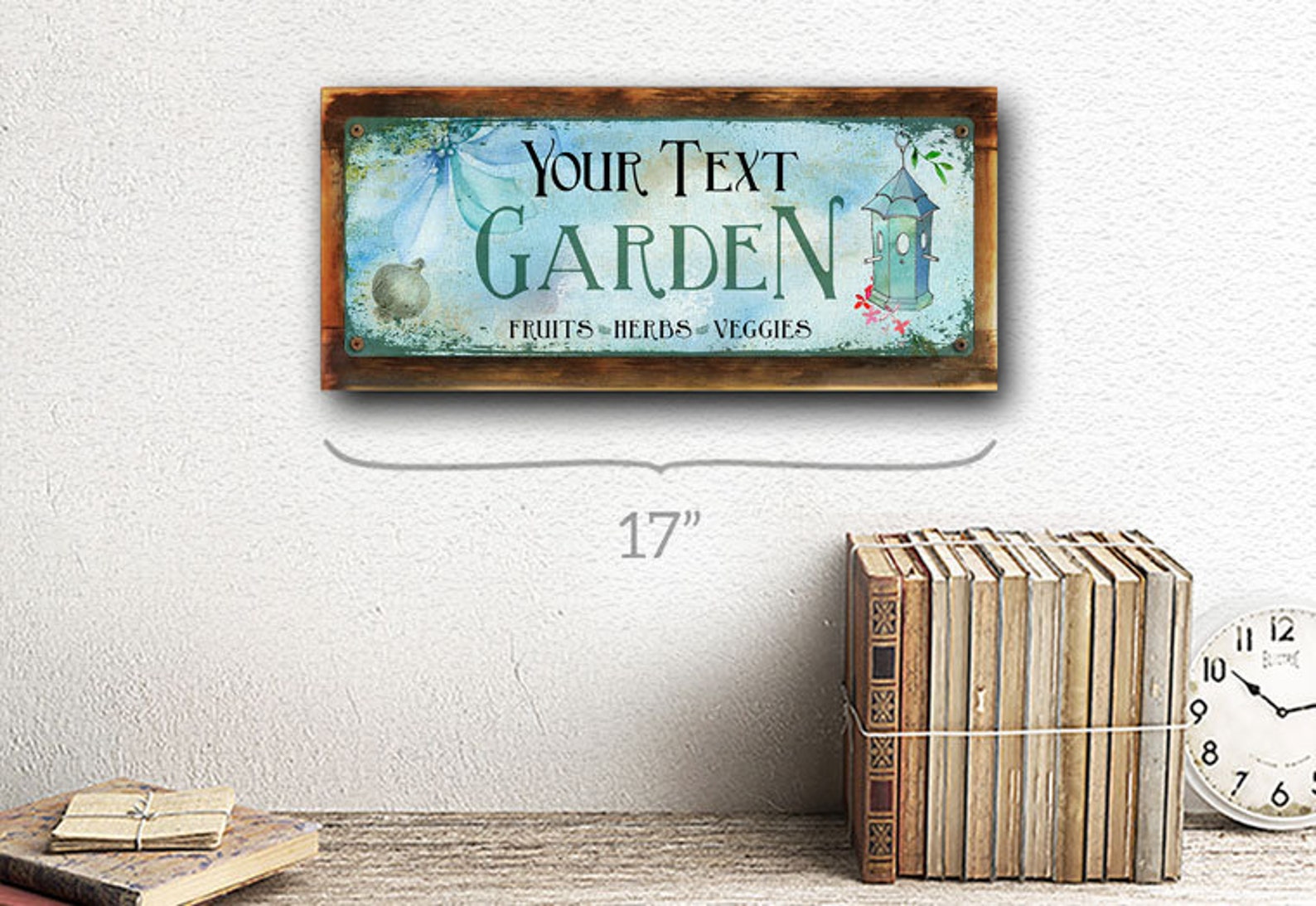 CUSTOM Garden Metal Sign Vintage Retro Personalized Gift | Etsy