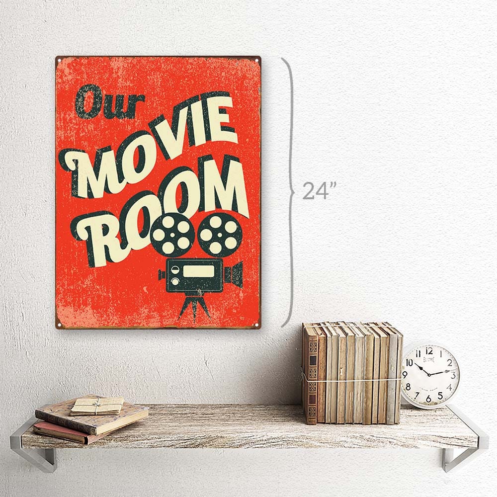 Our Movie Room Metal Sign Wall Decor for Home Theater or | Etsy