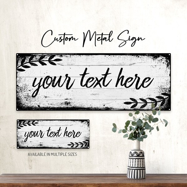 Wood and Metal Sign - Etsy