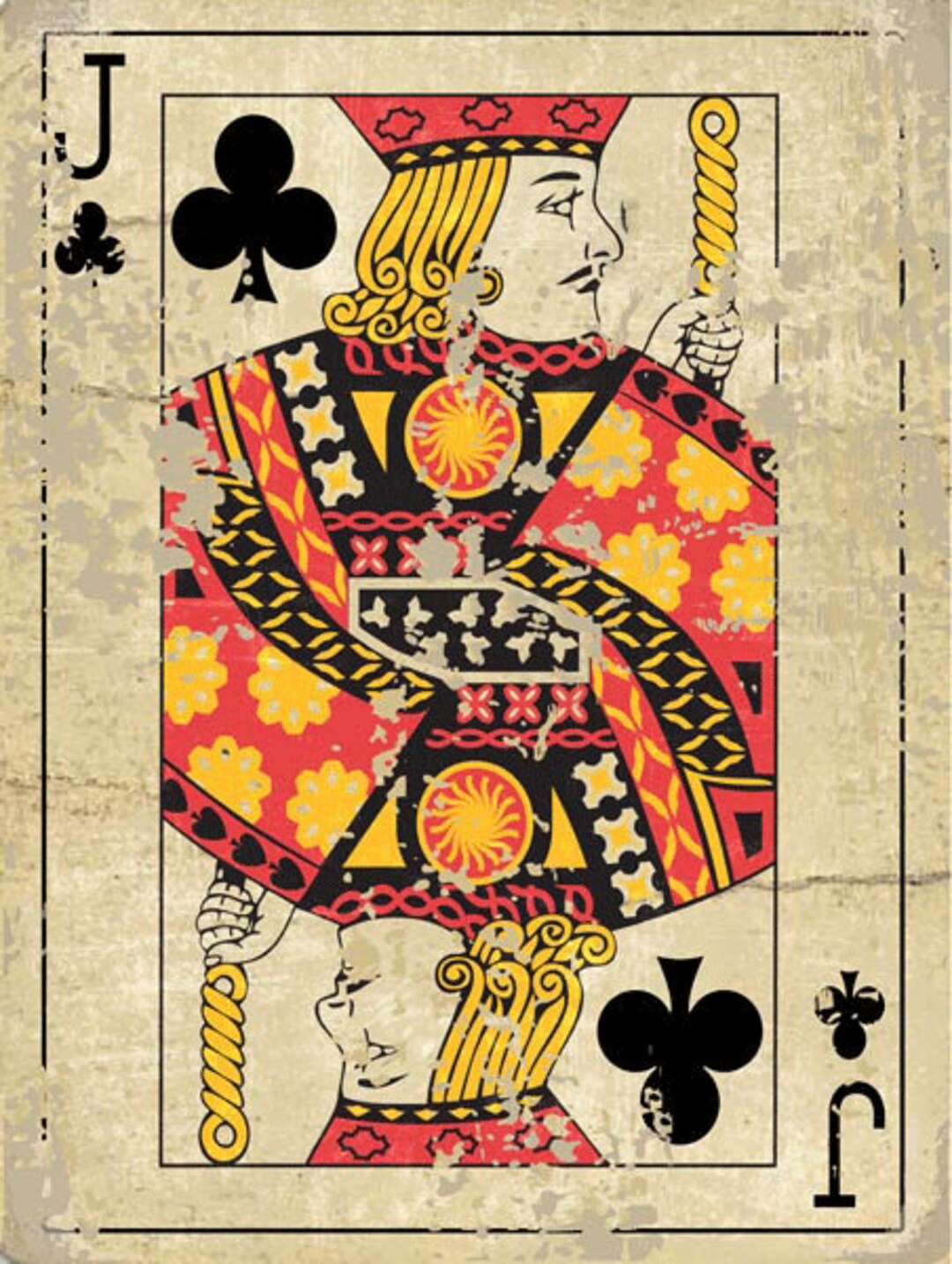 Jack Playing Card Den Gameroom Mancave HB7246 - Etsy