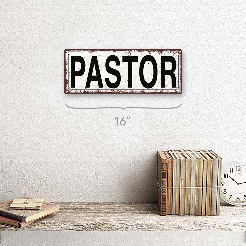 Pastor Metal Sign Wall Decor for Home and Office | Etsy