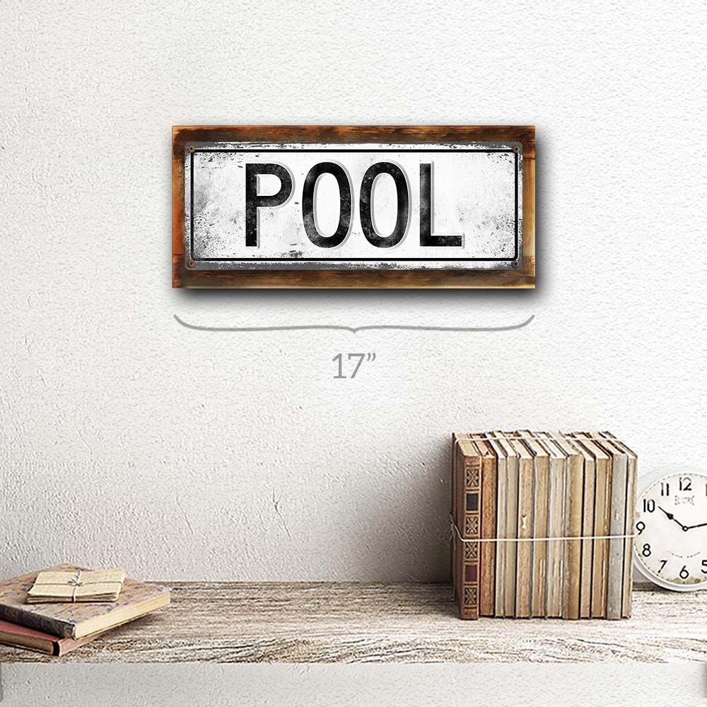 Pool Metal Sign Wall Decor for Porch Patio or Deck | Etsy