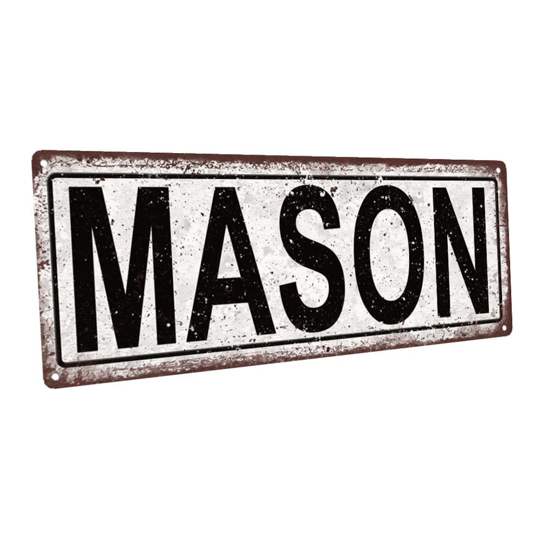 Mason Metal Sign; Wall Decor for Kids Room or Nursery - Etsy