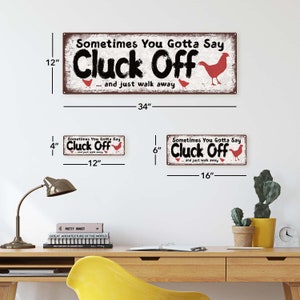 Cluck off Metal Sign; Wall Decor for Farm and Country - Etsy