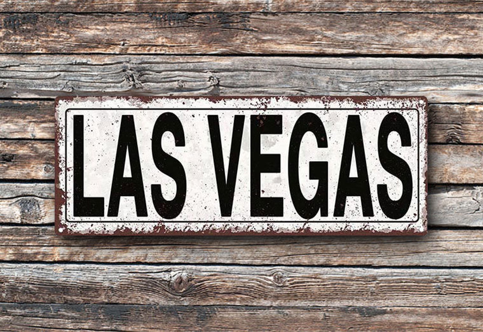 Las Vegas Metal Street Sign Rustic Vintage - Etsy