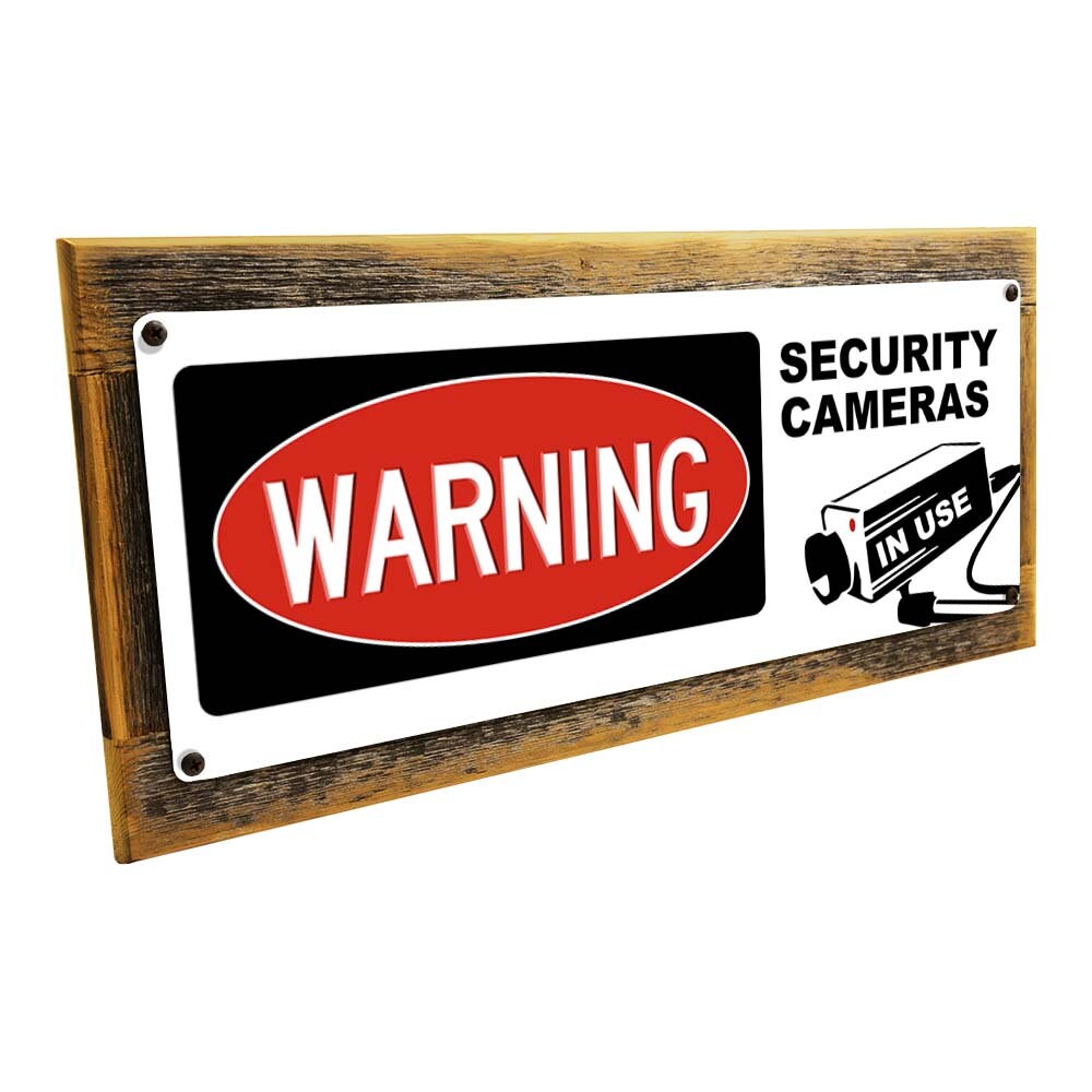 Warning Security Cameras In Use Metal Sign Wall Decor for | Etsy