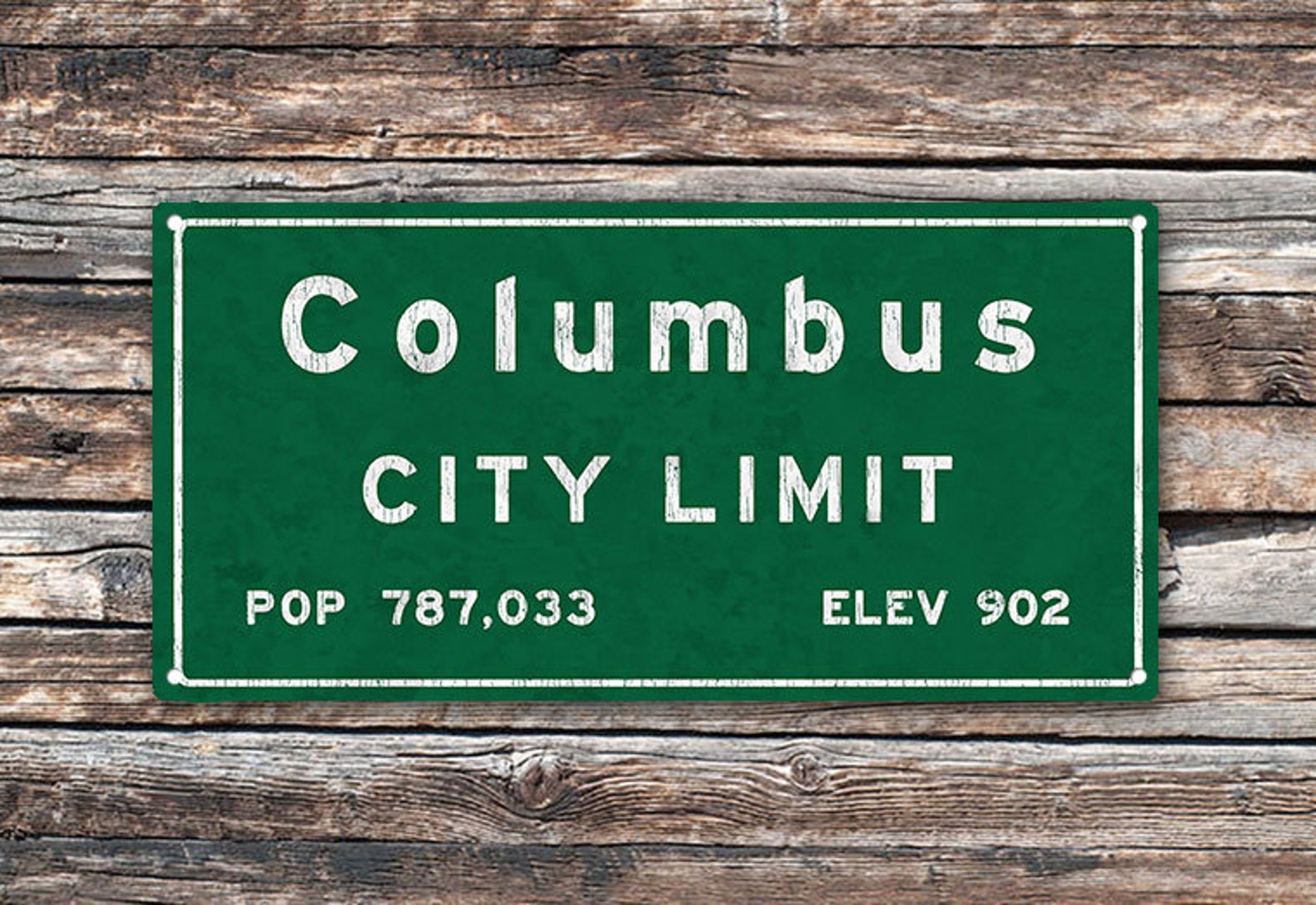 Columbus City Limit Metal Sign Ohio Population Census - Etsy