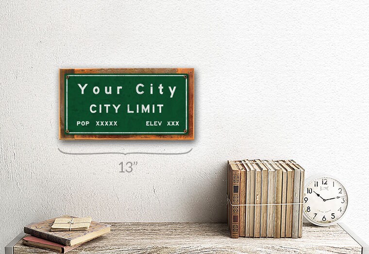 CUSTOM City Limit Metal Sign Personalize with YOUR Town | Etsy
