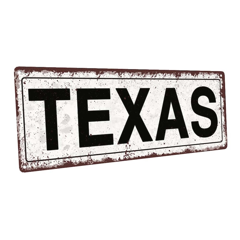 Texas Metal Street Sign Rustic Vintage - Etsy