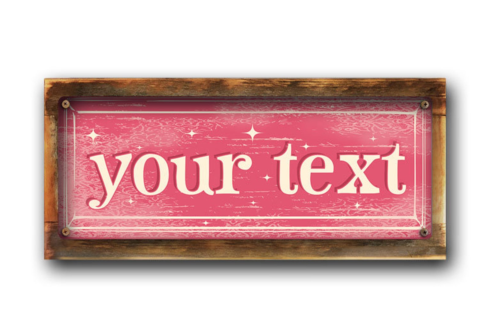 CUSTOM Metal Sign in Cute, Shabby Chic Design, Multiple Colors ...