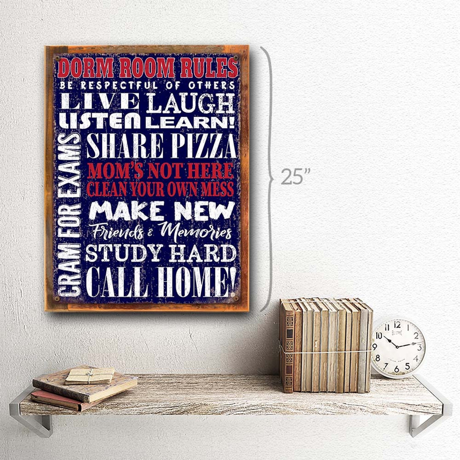 Dorm Room Rules Metal Sign Wall Decor for Mancave Den or | Etsy UK