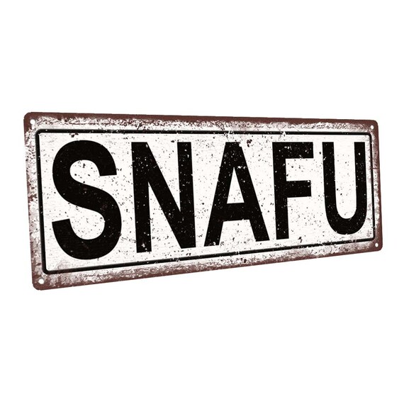 Snafu Metal Sign Wall Decor for Home and Office | Etsy