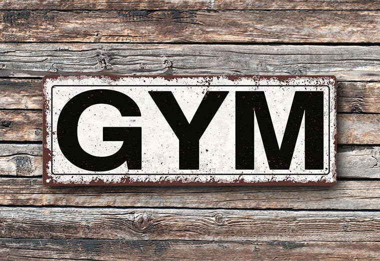 Gym Metal Street Sign Rustic Vintage | Etsy