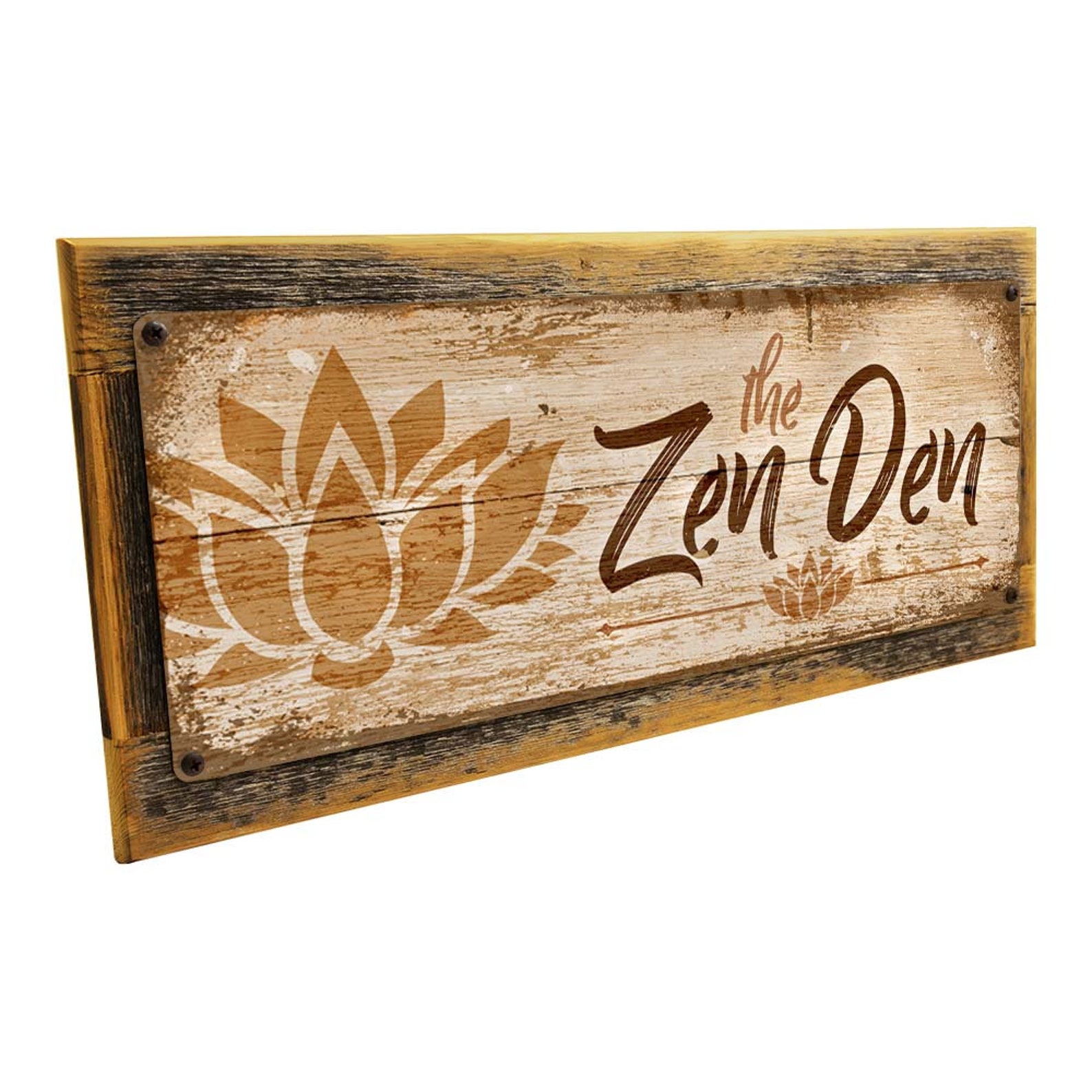 The Zen Den Lotus Metal Sign Wall Decor for Meditation Yoga - Etsy
