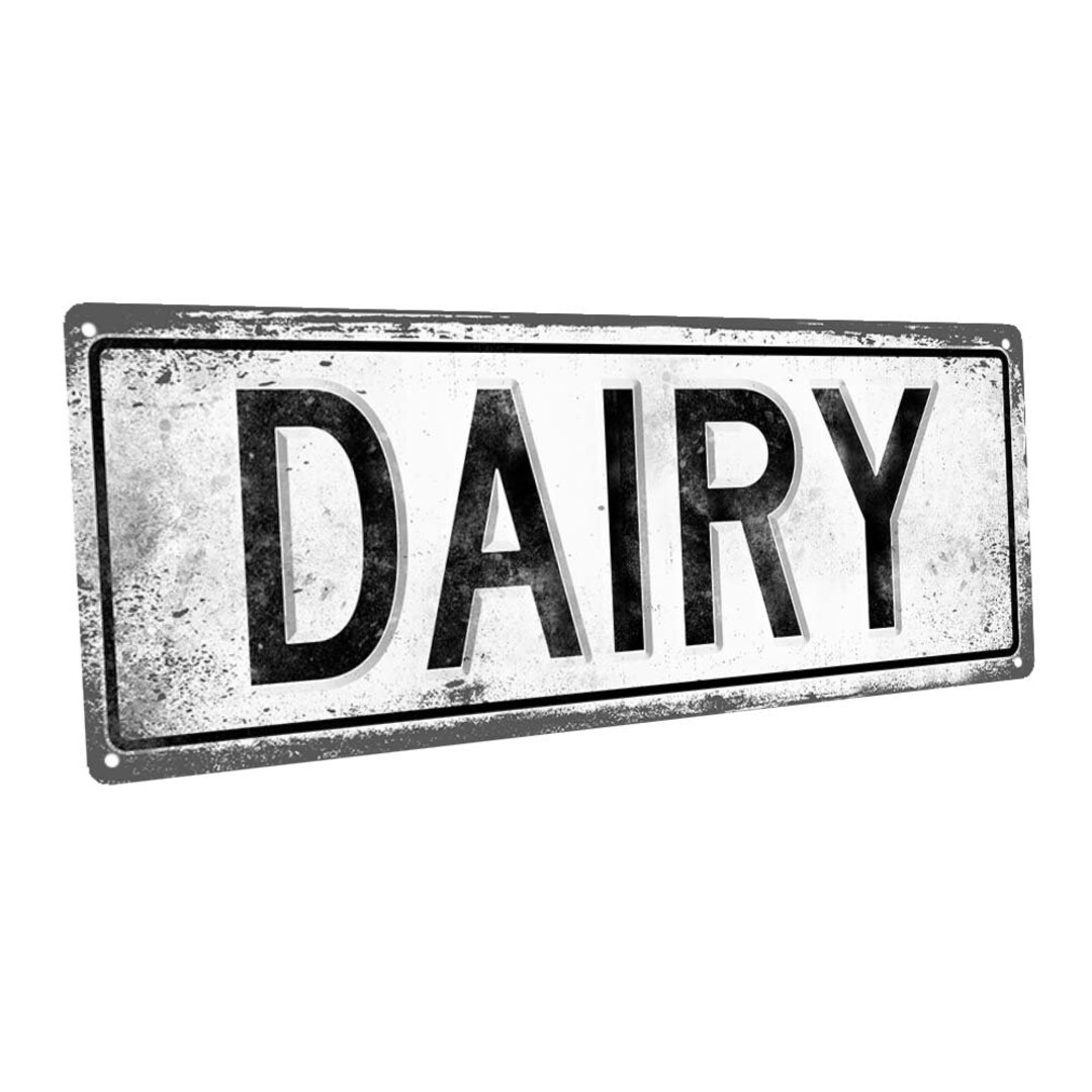 DAIRY Metal Street Sign, Vintage, Retro MEM2005 - Etsy