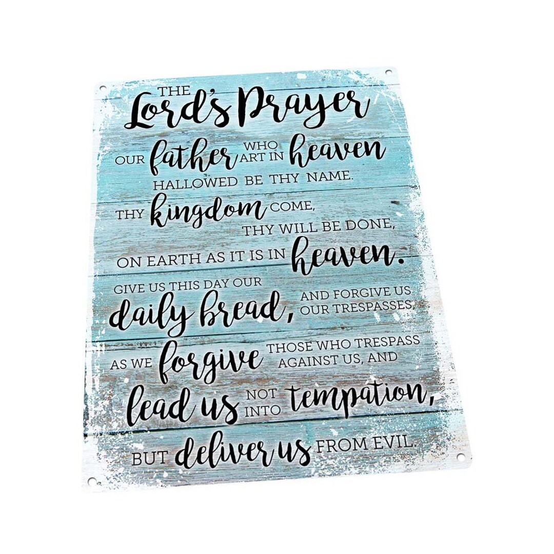 The Lord’s Prayer Metal Sign; Wall Decor for Office or Meeting Room - Etsy