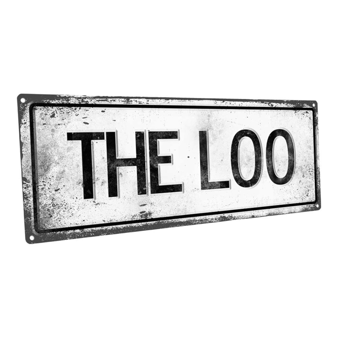 Retro the Loo Metal Sign; Wall Decor for Bath and Laundry - Etsy