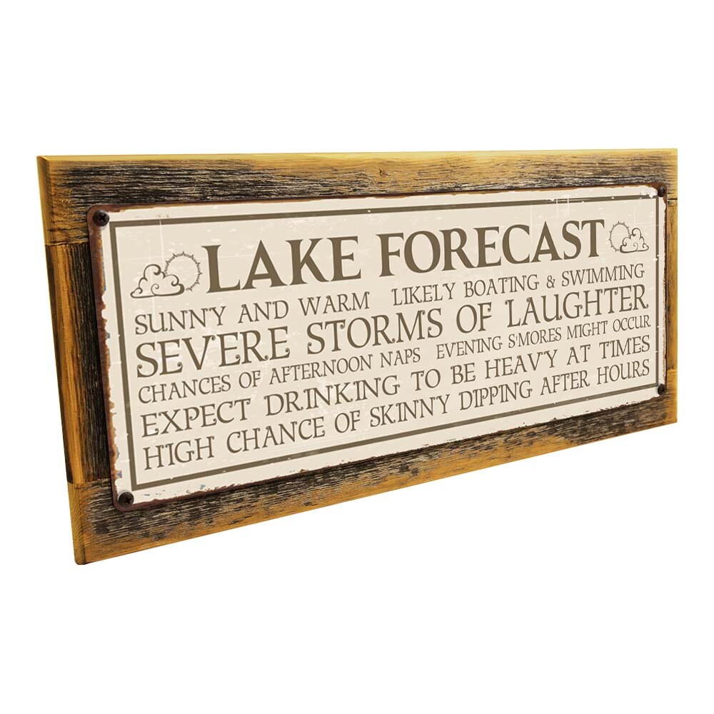 Lake Forecast Metal Sign Wall Decor for Vacation Home | Etsy