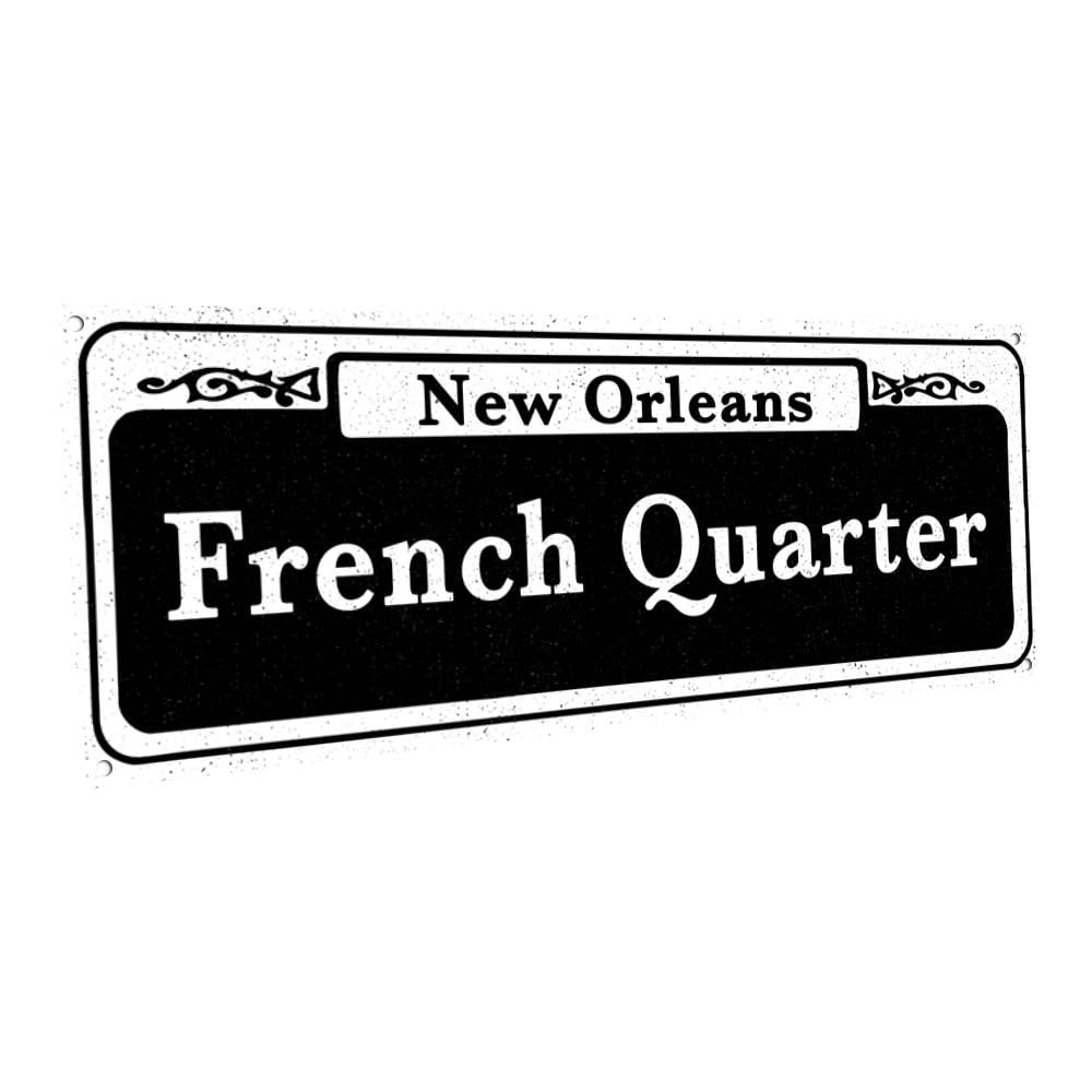 French Quarter New Orleans Style Metal Street Sign Rustic | Etsy