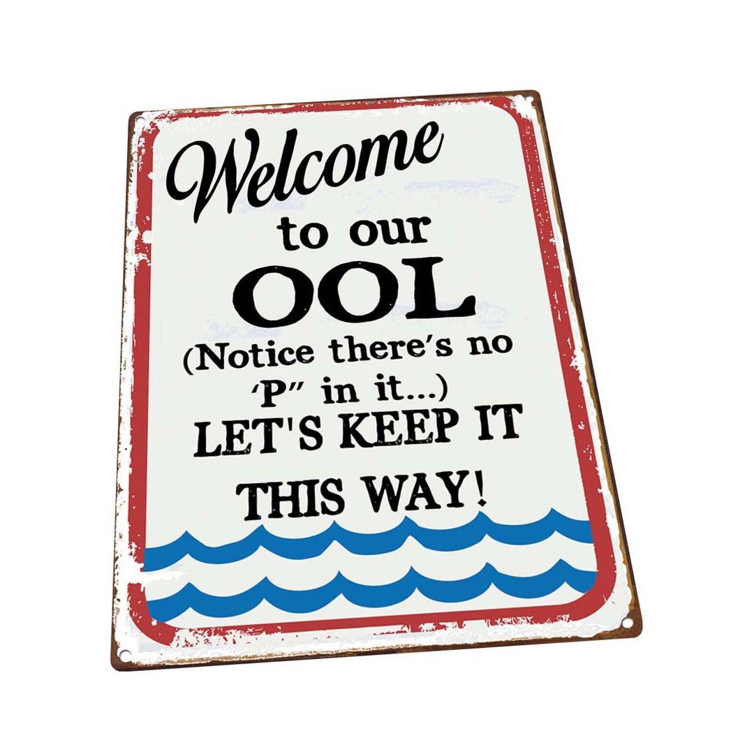 Welcome to Our Ool Metal Sign; Wall Decor for Porch, Patio, or Deck - Etsy