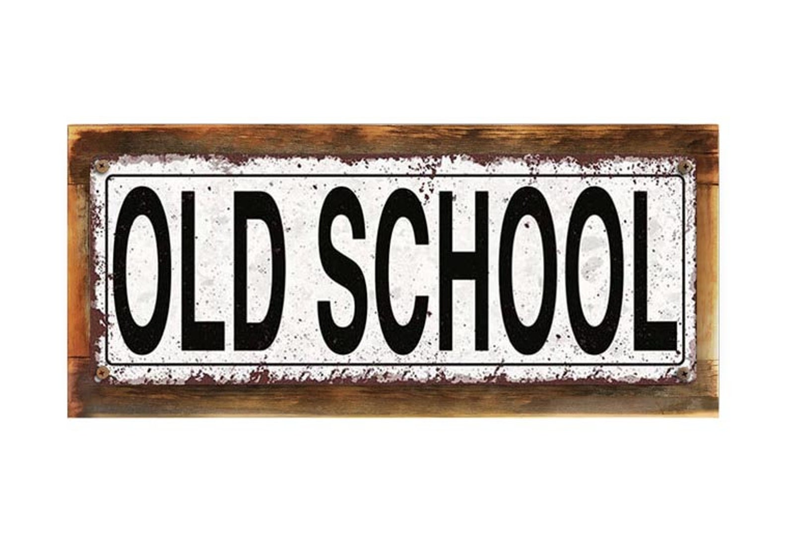 Old School Metal Street Sign, Rustic, Vintage - Etsy