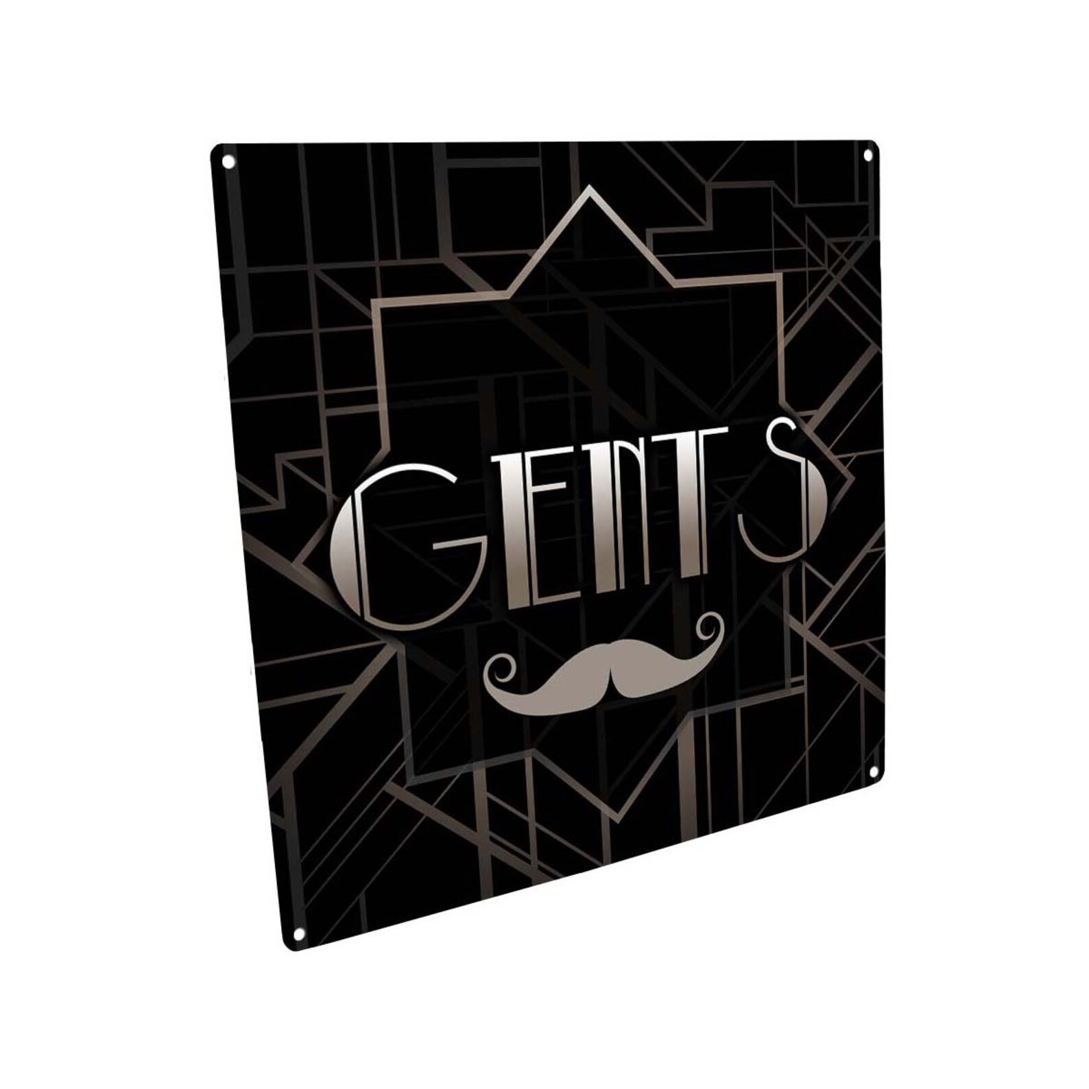 Gents Art Deco Style Metal Sign for Home, Restroom, Bathroom, Laundry ...