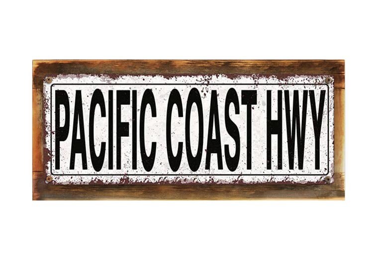 Pacific Coast Highway Metal Street Sign, Rustic, Vintage - Etsy